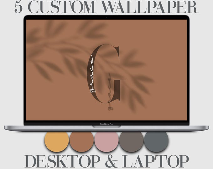 Fully Custom Preppy Monogram Desktop Wallpaper Collage - Etsy Canada