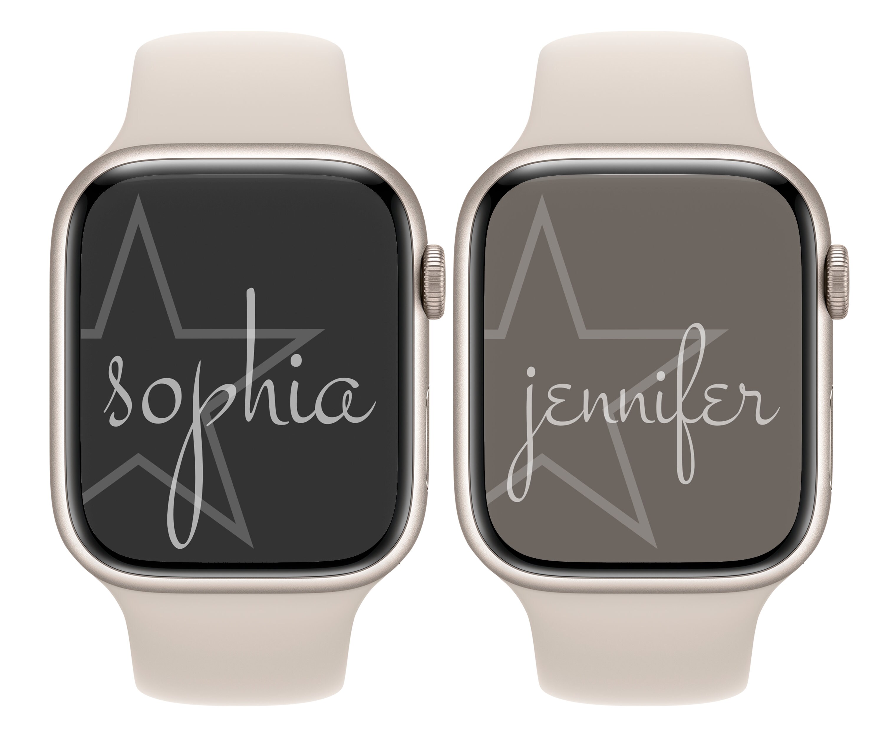 10 Personalized Apple Watch Wallpaper Custom Name Smartwatch - Etsy