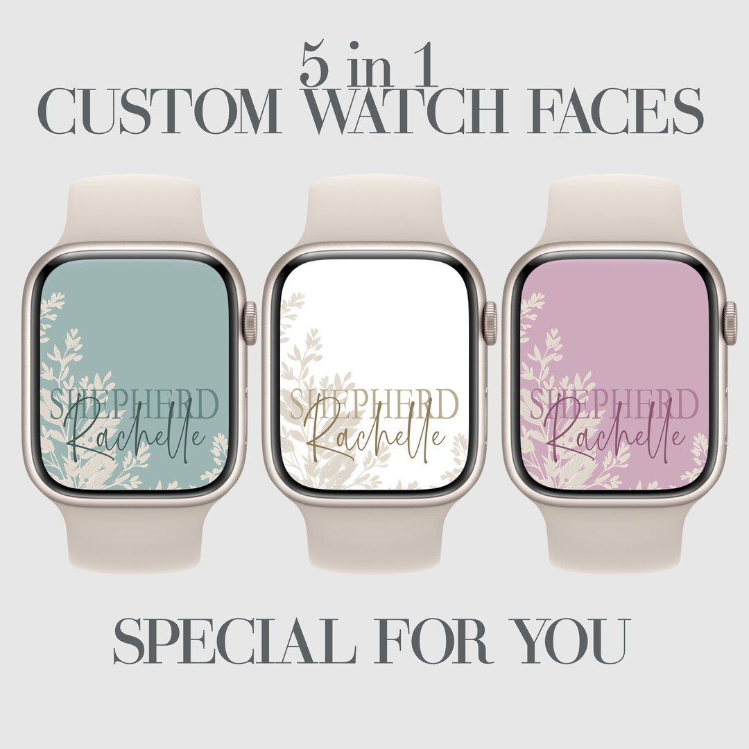 5 Personalized Apple Watch Face, Smartwatch Background, Flower Apple ...