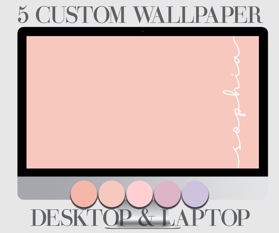 Pastel Spring, Pink, 5 Desktop Background, Custom Desktop Wallpaper ...