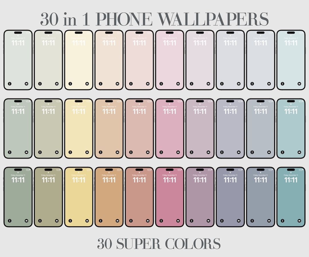 Minimalist iPhone Wallpaper: 30 Solid Colors (digital Download) - Etsy