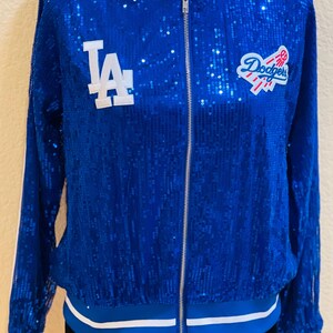 LA Dodgers Blue Sequin Jacket - Etsy