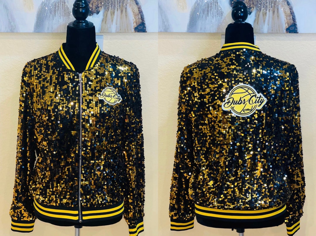 Black & Yellow dubs City Sequin Jacket - Etsy