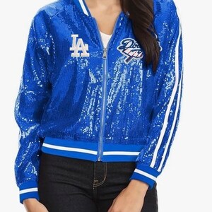 LA Dodgers Blue Sequin Jacket - Etsy