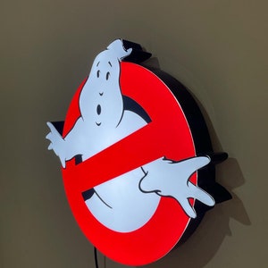 Ghostbusters LED Light Box Sign | USB Powered Cinema Light | Room Night ...