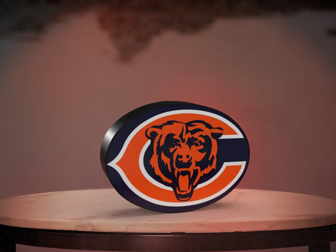 Chicago Bears 3d Led Light Box Chicago Bears Led Sign - Etsy
