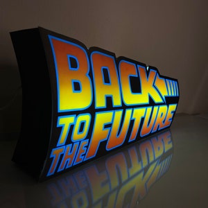 Back to the Future (BTTF) Logo LED Lightbox | USB Powered With Dimming ...