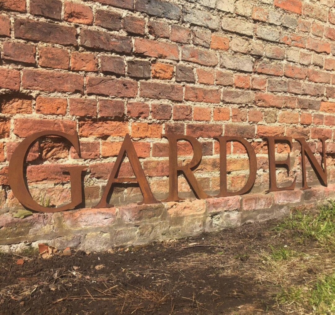 Custom Rusted Metal Sign Laser Cut Rusty Steel Letters Personalized ...