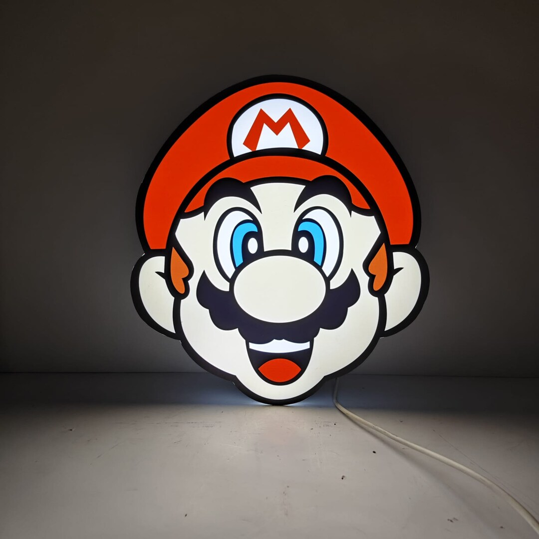 Mario 3D LED Light Box Game Room Decoration Super Mario - Etsy