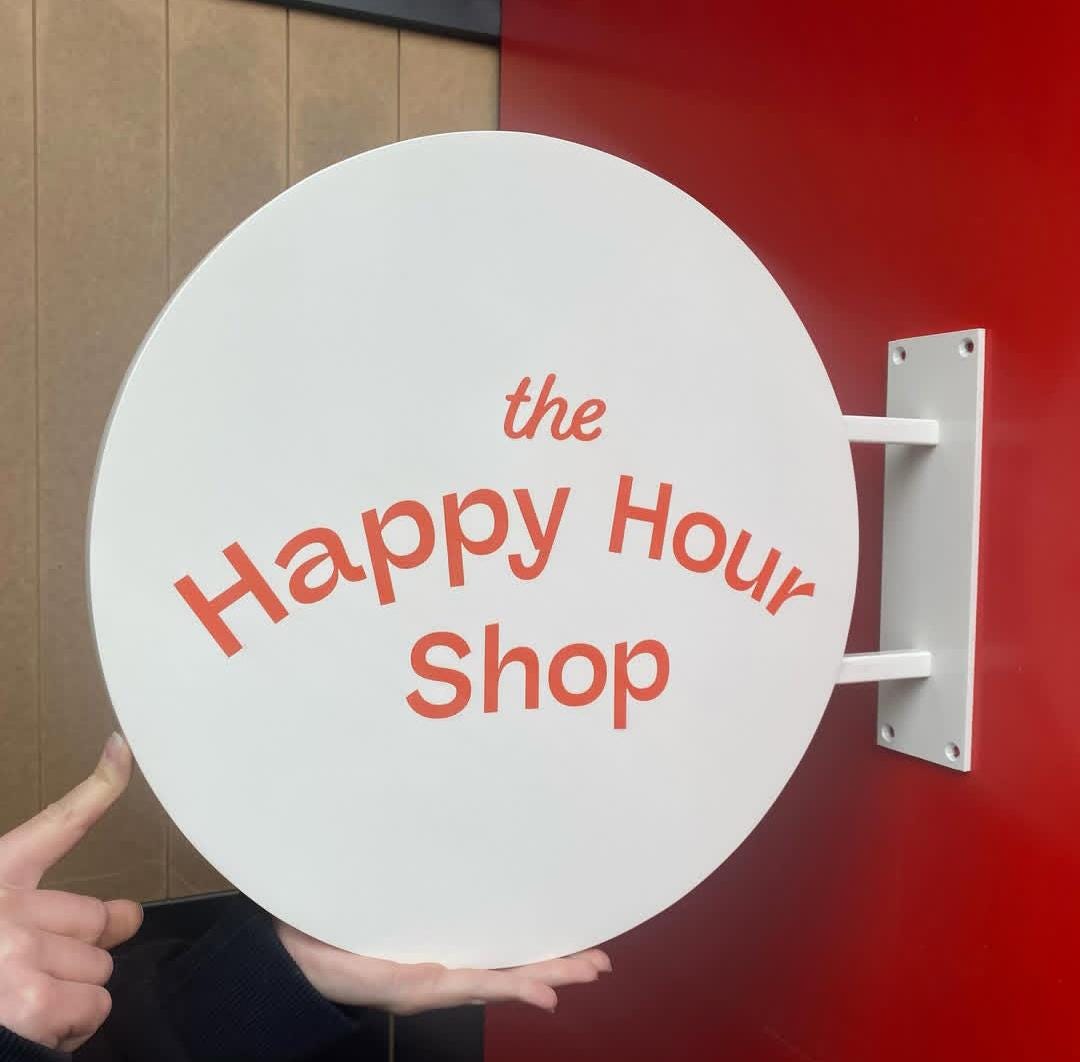 Round Blade Sign Custom Round Shop Sign-double Sided Storefront Sign ...