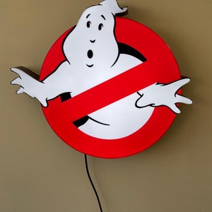 Ghostbusters LED Light Box Sign | USB Powered Cinema Light | Room Night ...