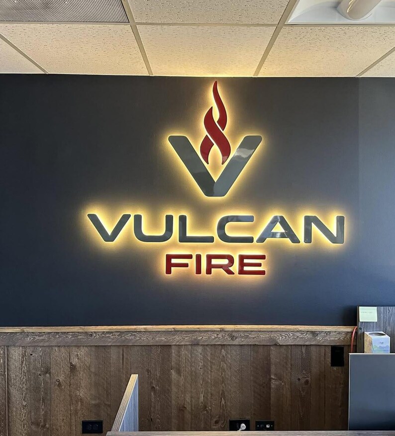 3d Backlit Business Sign,backlit Logo Sign,company LED Sign,illuminated ...