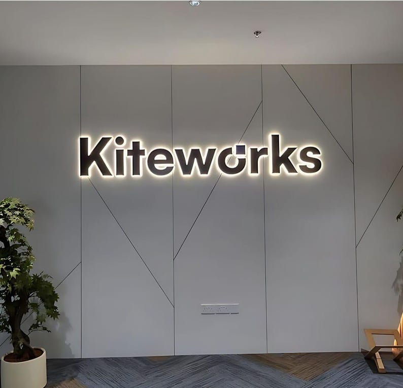 Backlit LED Office Sign – Custom 3D Lighted Logo | Illuminated ...