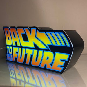 Back to the Future (BTTF) Logo LED Lightbox | USB Powered With Dimming ...