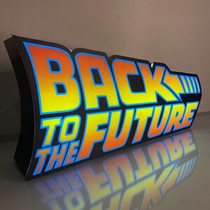 Back to the Future (BTTF) Logo LED Lightbox | USB Powered With Dimming ...