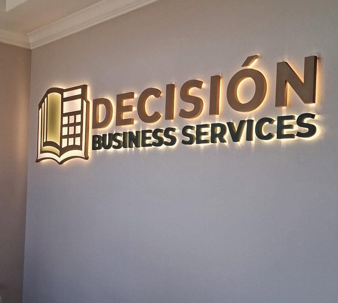 3D LED Backlit Logo Sign – Office or Store Decoration, Custom ...