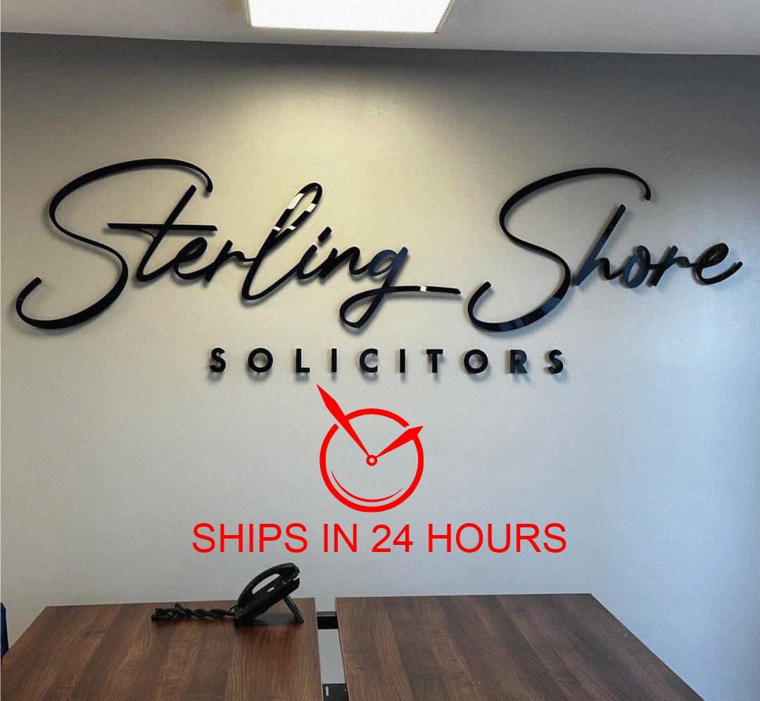 Laser Cut Sign, Reception Logo Sign, Lobby Sign, Business Sign, Brushed ...