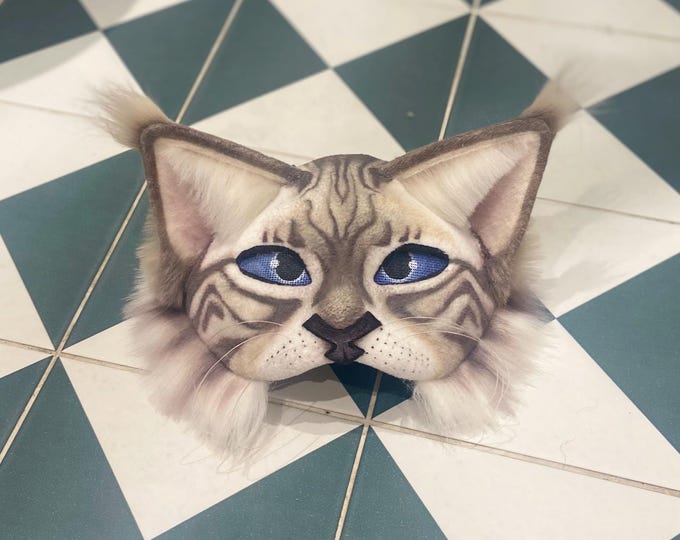 Therian Cat Mask, Quadrobics Mask, Maincoon Mask, Therian Mask, Furry ...