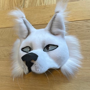 Therian Wolf Mask Quadrobics Mask White Shepherd Dog Mask - Etsy