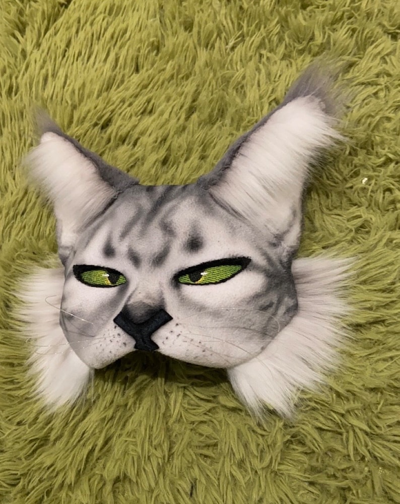 Therian Cat Mask, Quadrobics Mask, Maincoon Mask, Therian Mask, Furry ...