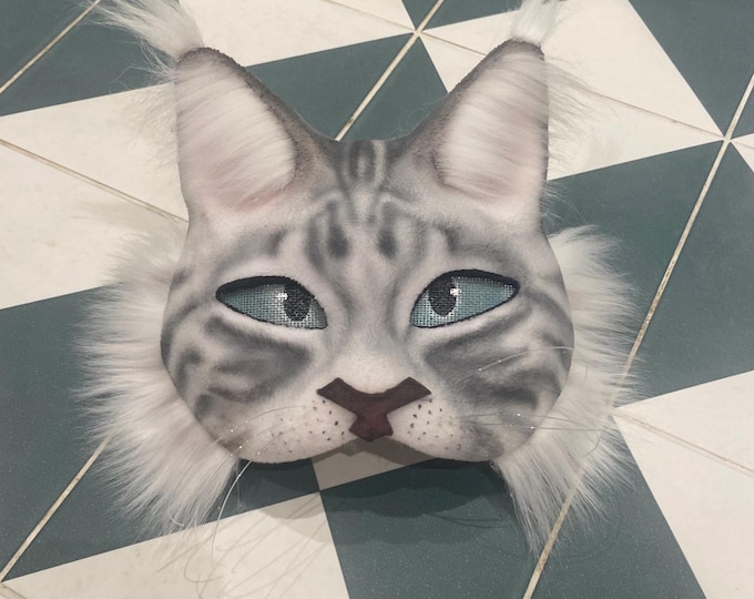 Therian Cat Mask, Quadrobics Mask, Maincoon Mask, Therian Mask, Furry ...