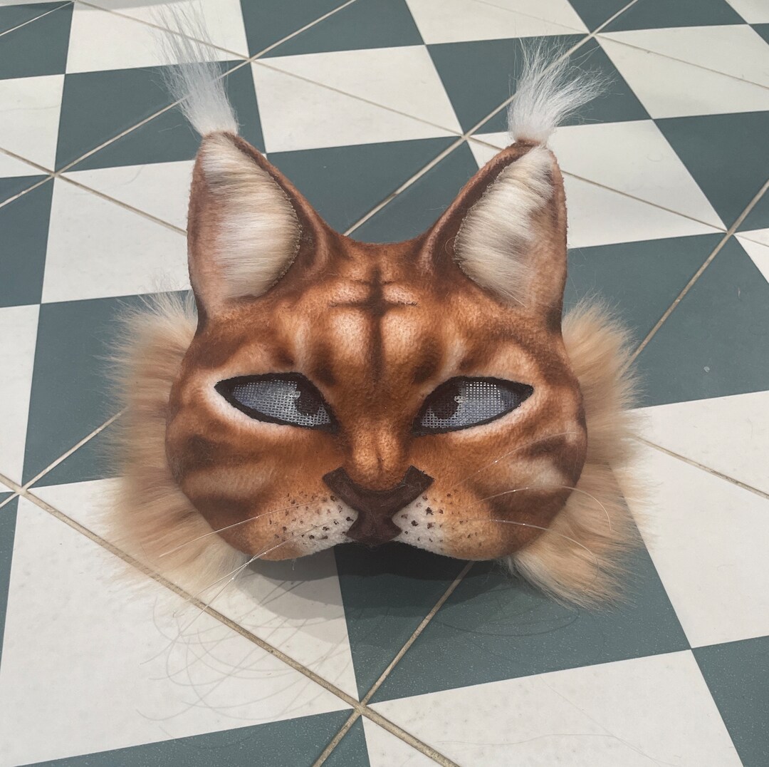 Therian Cat Mask Quadrobics Mask Maincoon Mask Therian Mask Furry