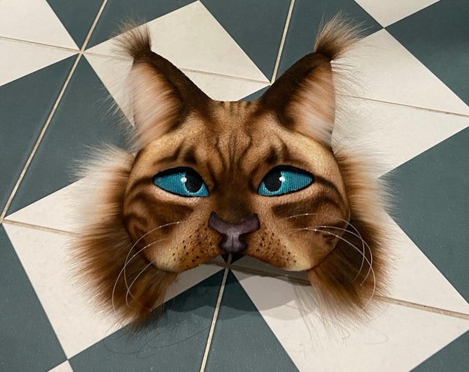 Therian Cat Mask, Quadrobics Mask, Maincoon Mask, Therian Mask, Furry ...