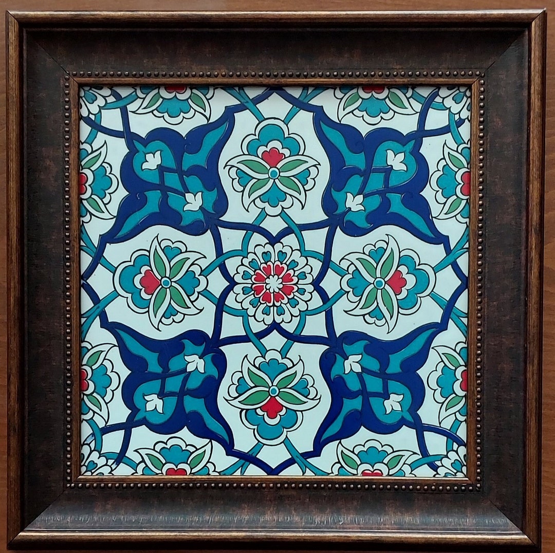 Gift Framed Turkish Ottoman Style,iznik Ceramic ,turkish Ceramic Tiles ...