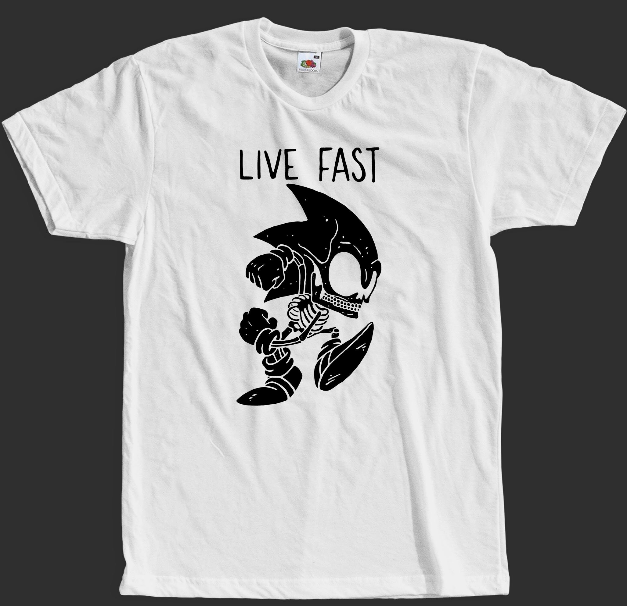 Live Fast T-shirt Hot Rod Racer Skull - Etsy