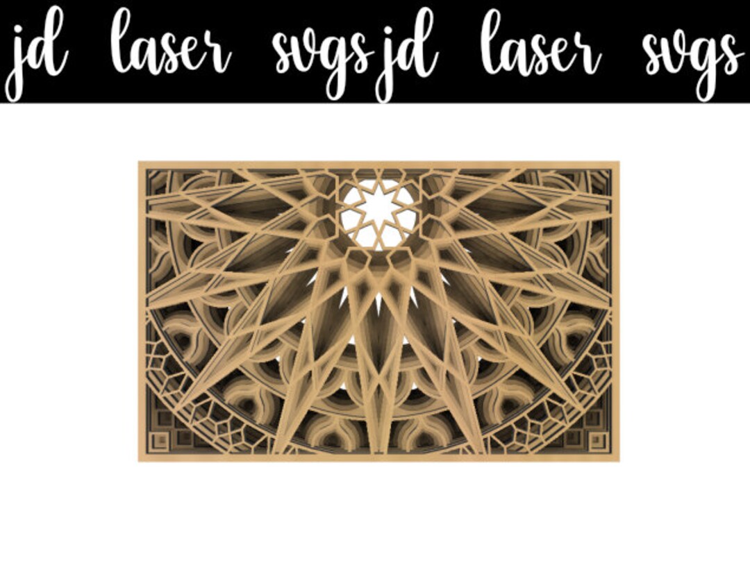 3D Panel Mandala. Laser Cut Files Vector Plans, Cnc Pattern, Decoration ...