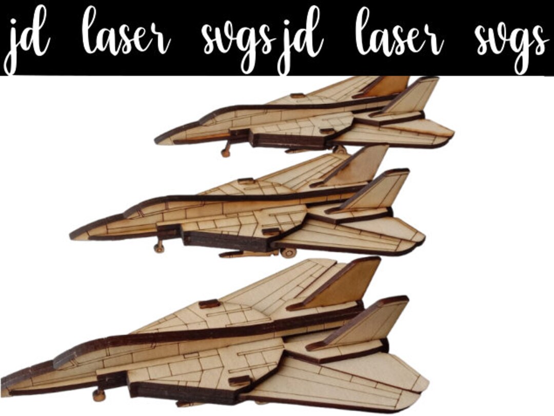 3D Puzzle Template for Laser Cut F-14 Airplane Toy Perfect for ...