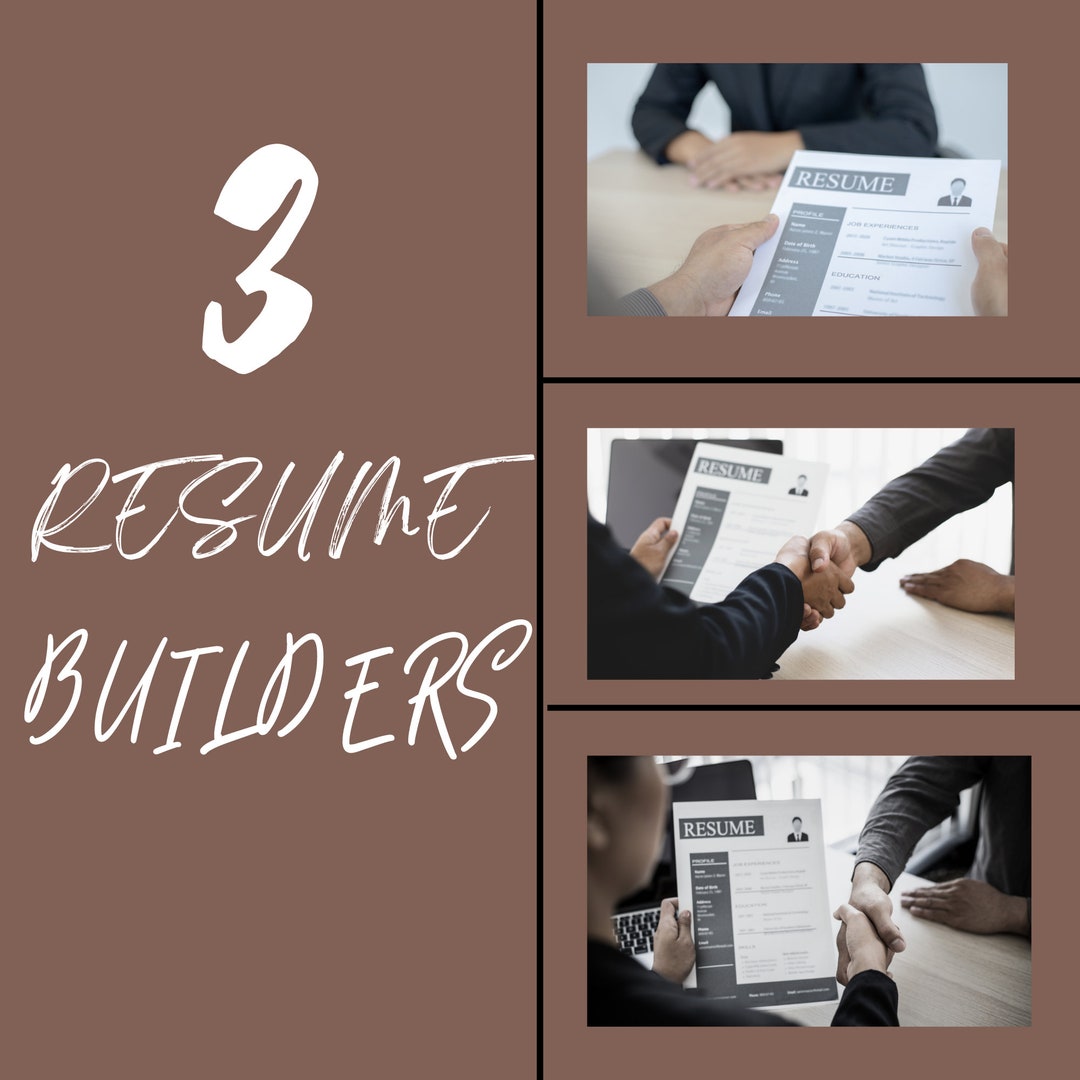 Resume Builder Editable Resume Template Hustle One Stop Shop Two ...