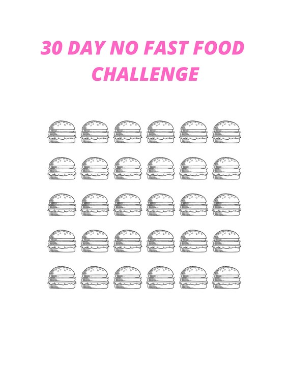 30 Day Challenge Tracker Printable Download - Etsy