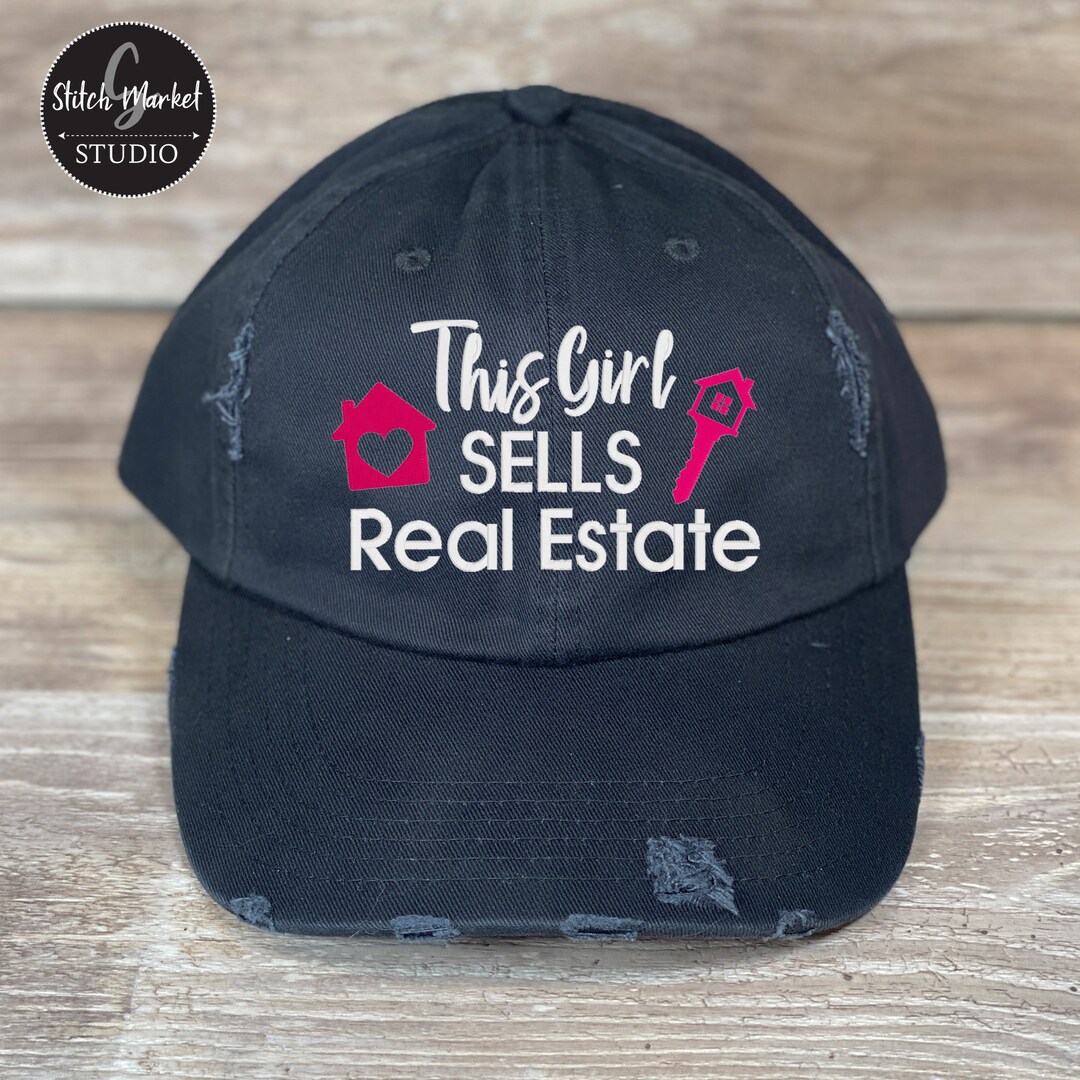 This Girl Sells Real Estate, Realtor | Baseball Cap Embroidered Design ...