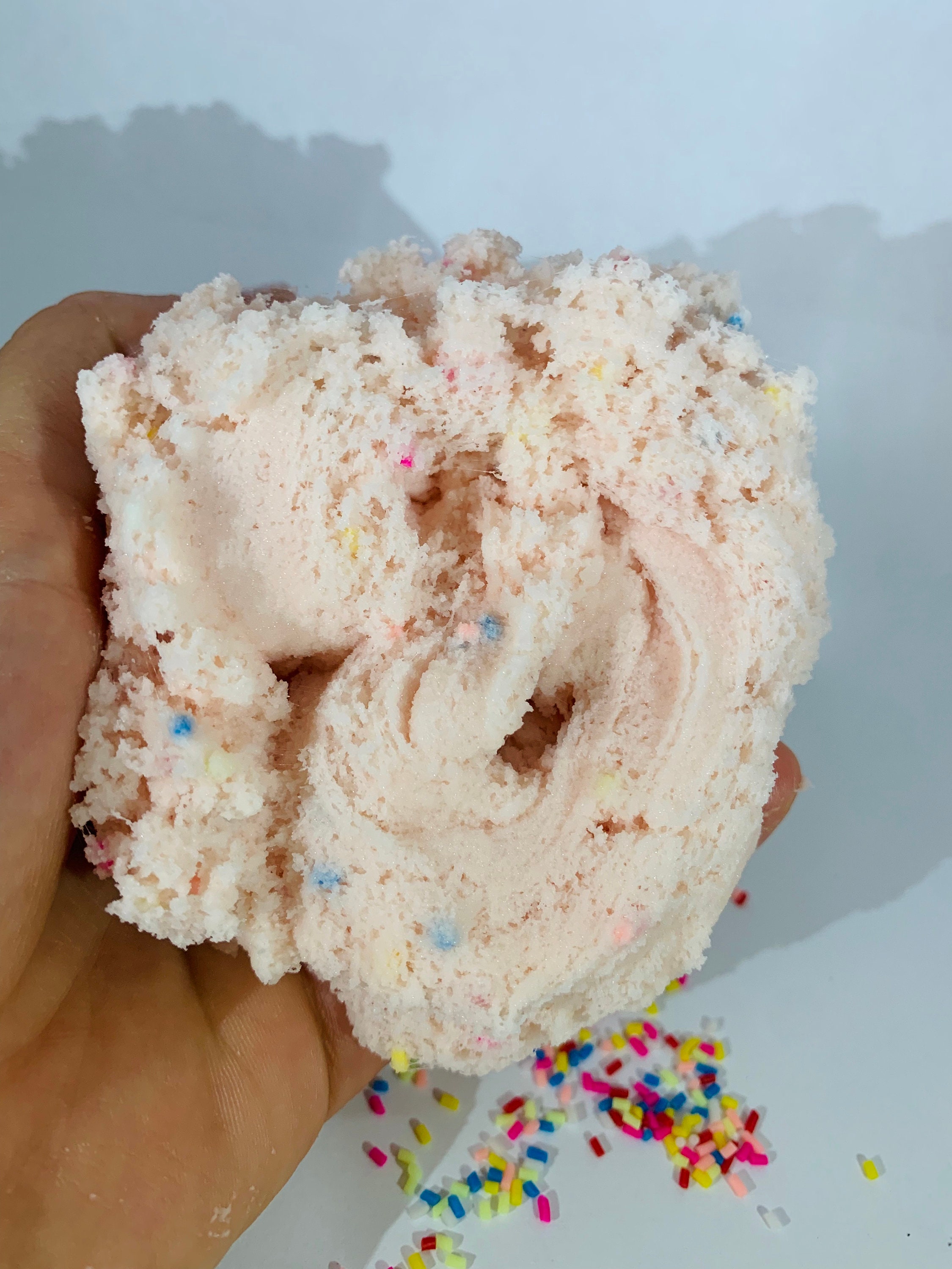 Vanilla Sprinkle Ice Cream Cloud Slime With 2 Scoops Strawberry Ice ...