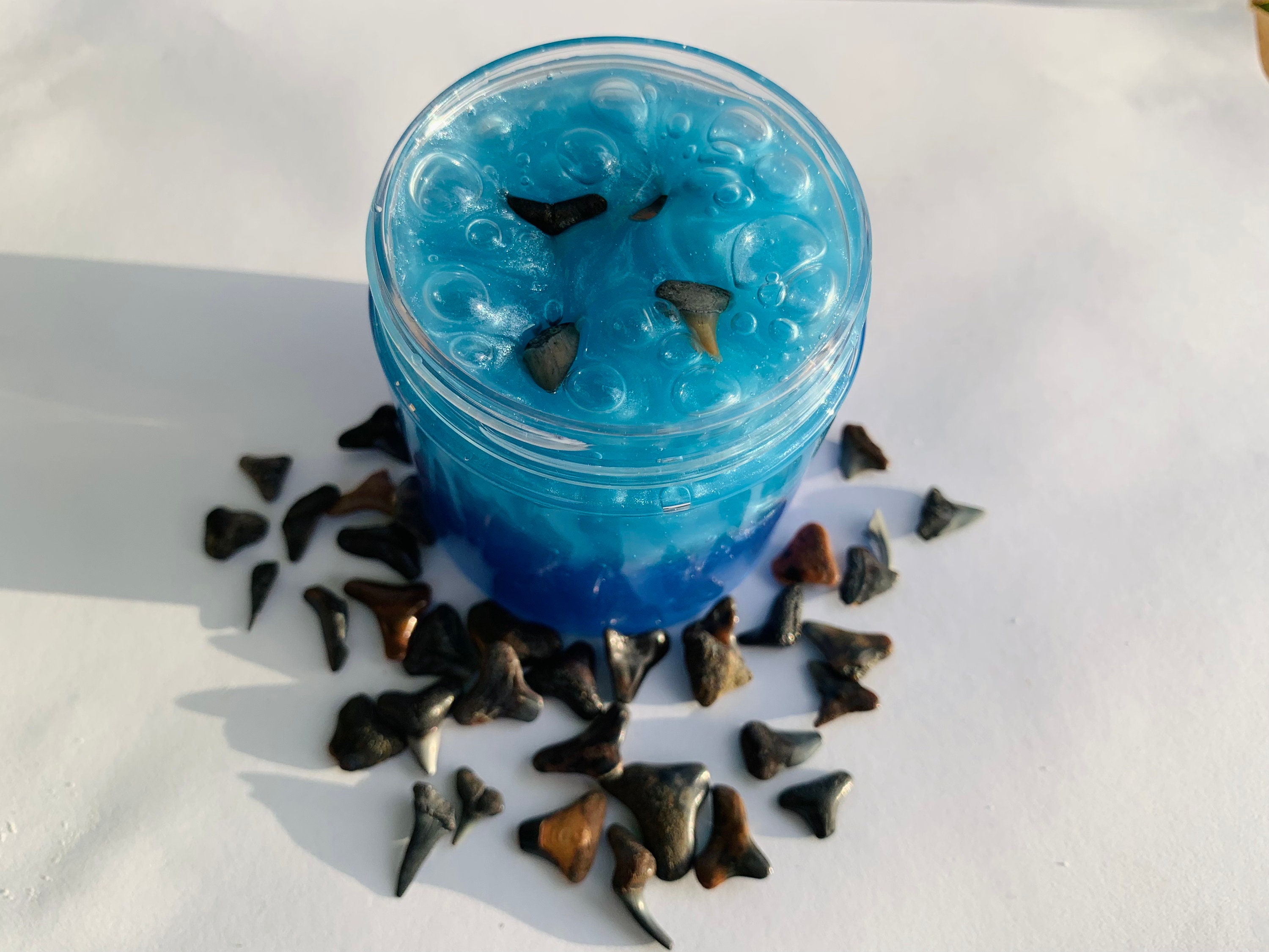 Deep Sea Shark Teeth Clear Blue Slime - Etsy