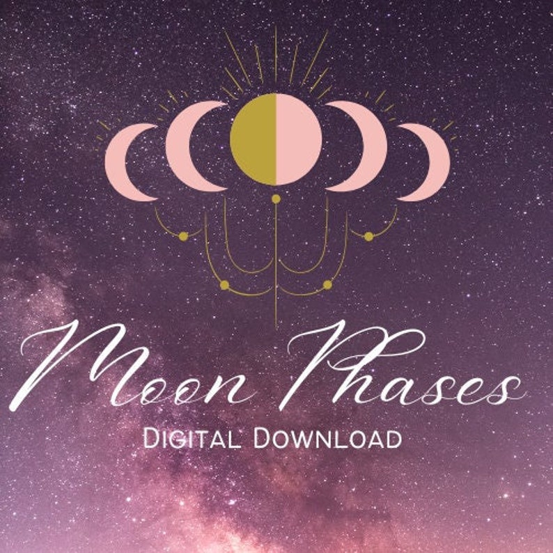 Digital Moon Phases Infographic {moon Magick} {immediate Download} - Etsy