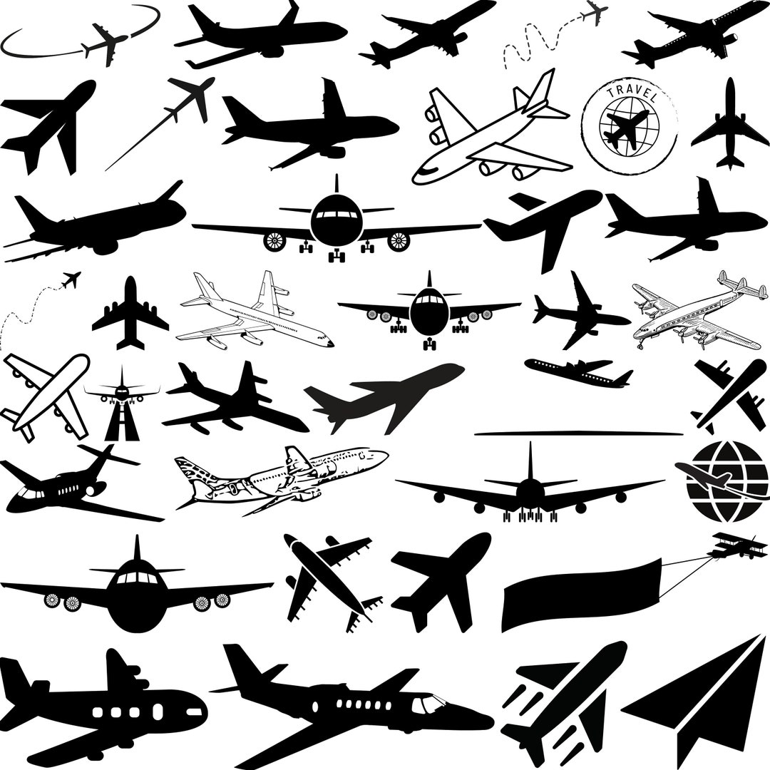 AIRPLANE SVG Bundle Military Plane Svg Airplane Silhouette - Etsy UK