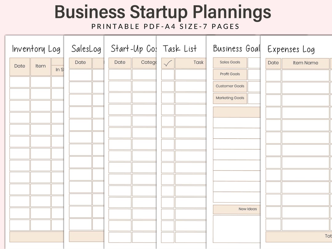 Printable Business Startup, Business Startup Checklist, Business ...