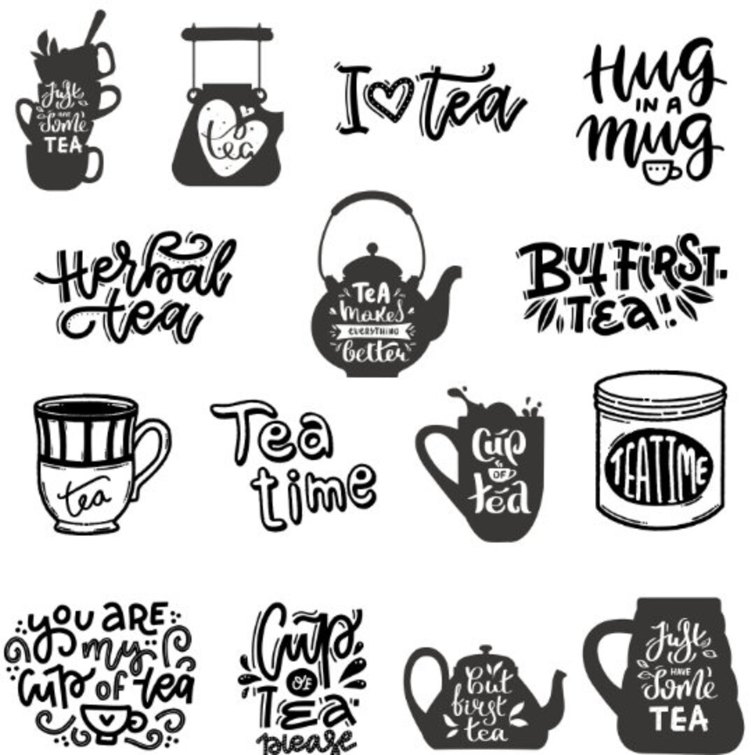 Tea SVG Bundle Tea Quotes Svg Tea Lover SVG Tea Drinker - Etsy