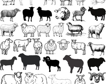 100 Sheep SVG Bundle, Sheep Dxf, Sheep Png, Sheep Eps, Sheep Vector ...