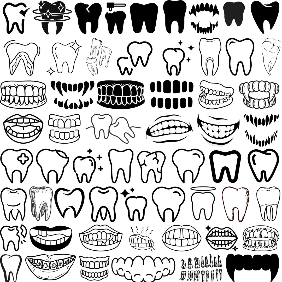 Tooth SVG Bundle Tooth Clipart Tooth SVG Cut Files for - Etsy Australia