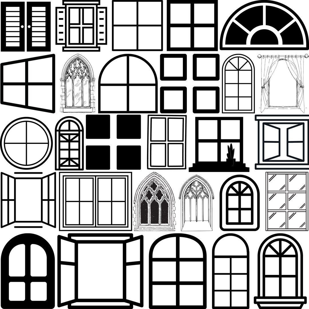Window SVG Bundle, Window Symbol, Window Cut Files,window Monogram ...