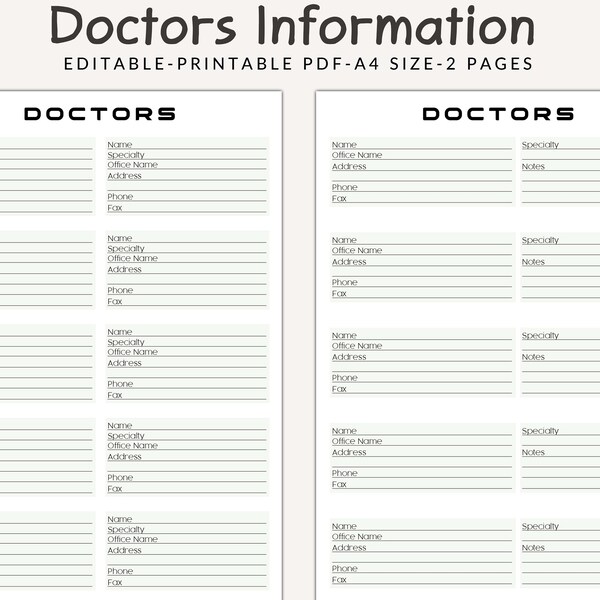 Doctor List - Etsy