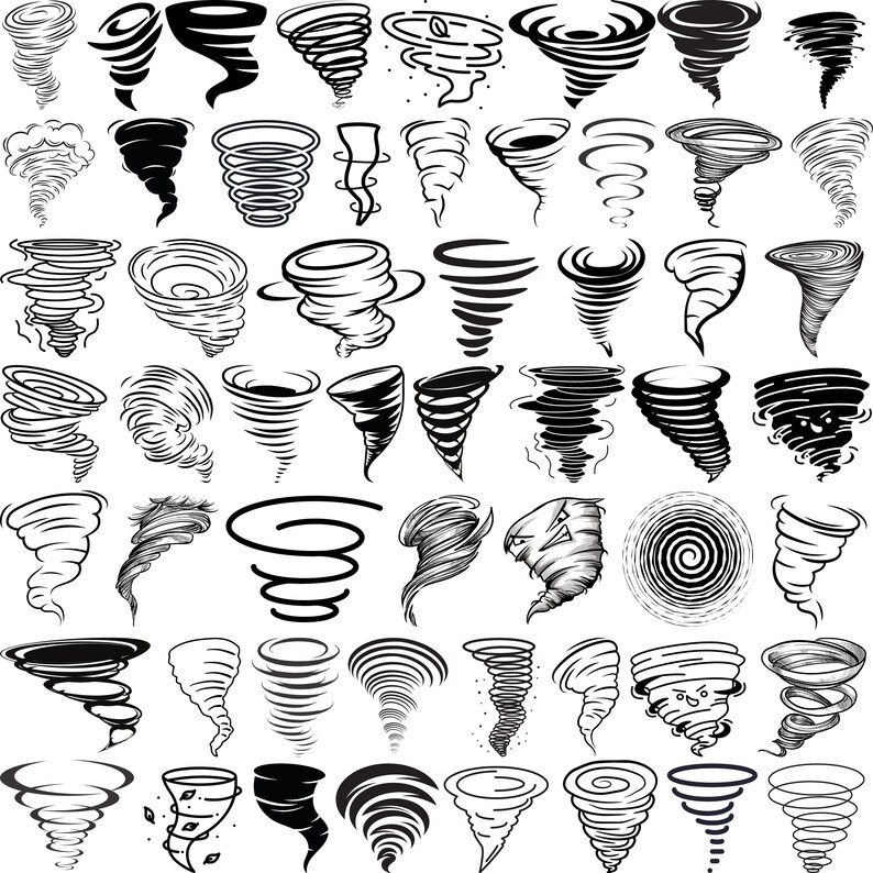 Tornado Svg Bundle Storm SVG Wind Storm Cricut Tornado - Etsy Canada