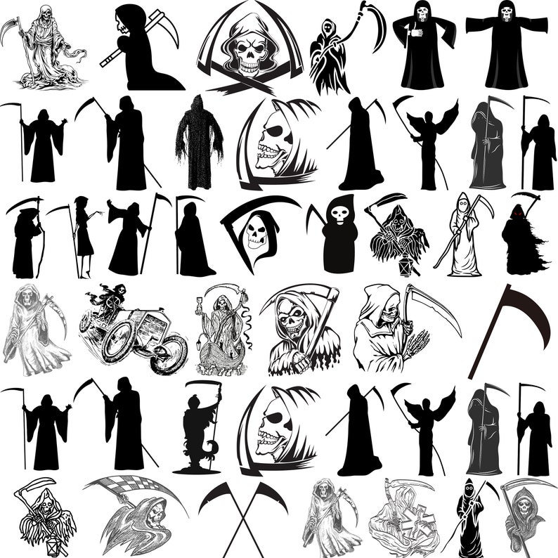 Grim Reaper Svg Bundle, Grim Reaper Decal, Grim Reaper Clipart, Grim Reaper Design, Grim Reaper ...