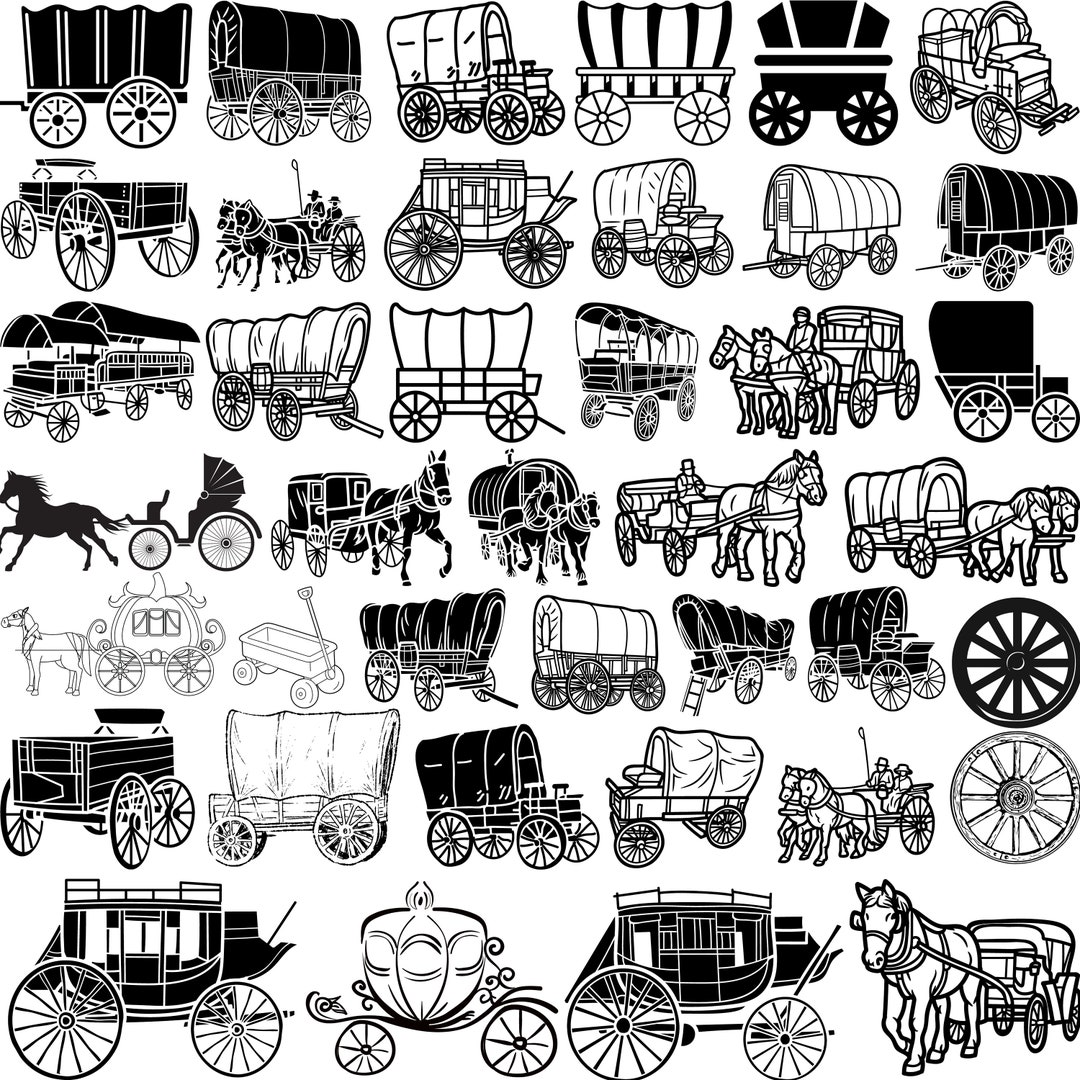 Wagon SVG Bundle, Wagon Clipart, Wagon Dxf, Wagon Vector, Wagon Cut ...
