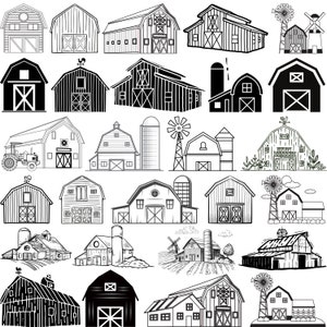 Barn Svg Bundle Barn Farm Cut File Barn Clipart Cute Barn - Etsy Australia