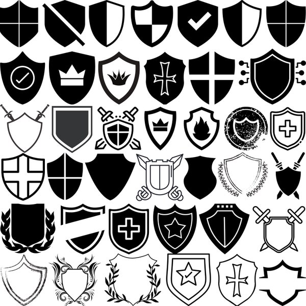 Shield Svg - Etsy