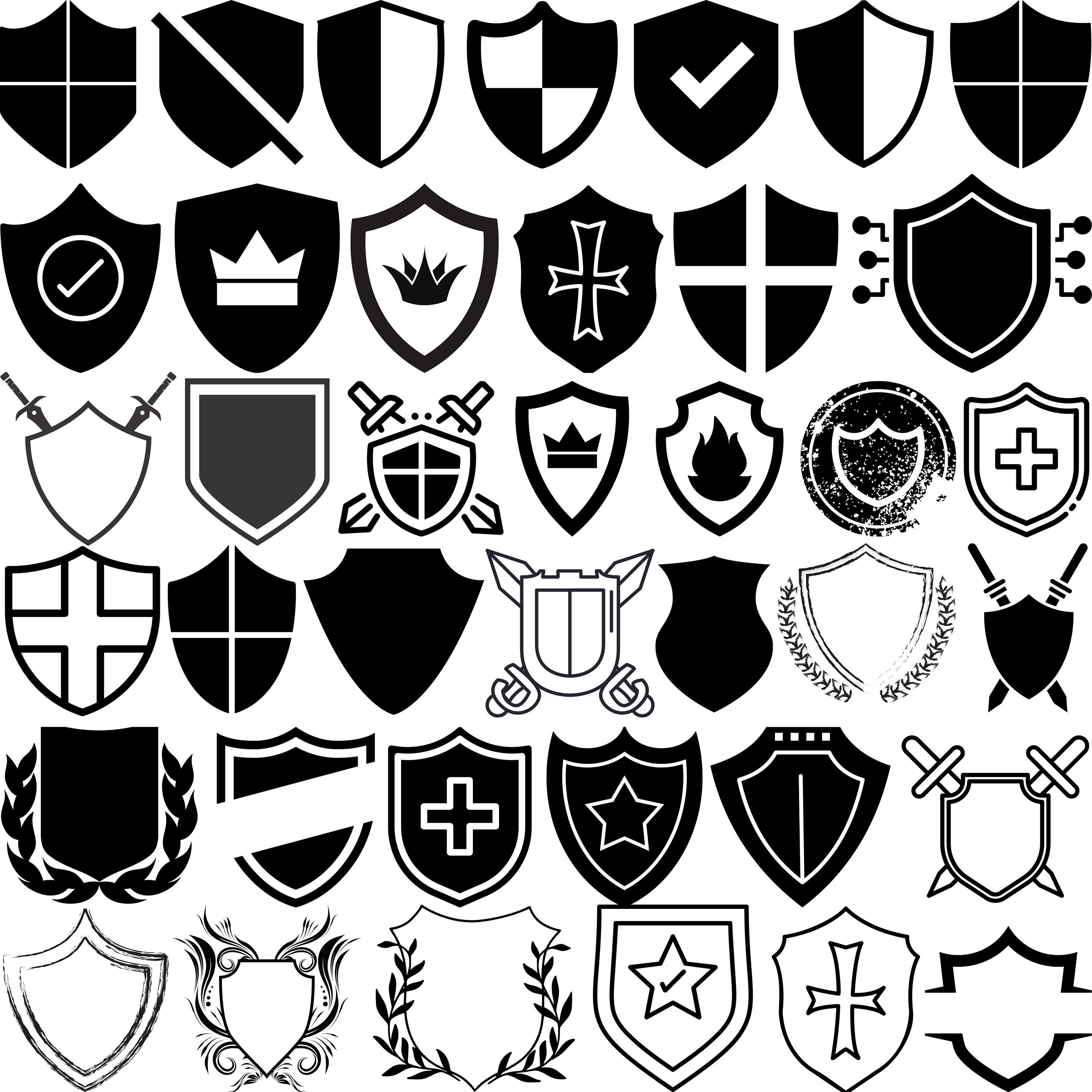 Shield SVG Bundle, Shield Clipart, Shield Silhouette, Shield SVG Cut ...